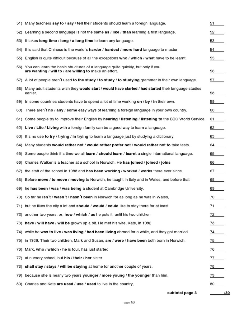 Toefl Grammar | Download Free PDF | Cognitive Science | Human Communication