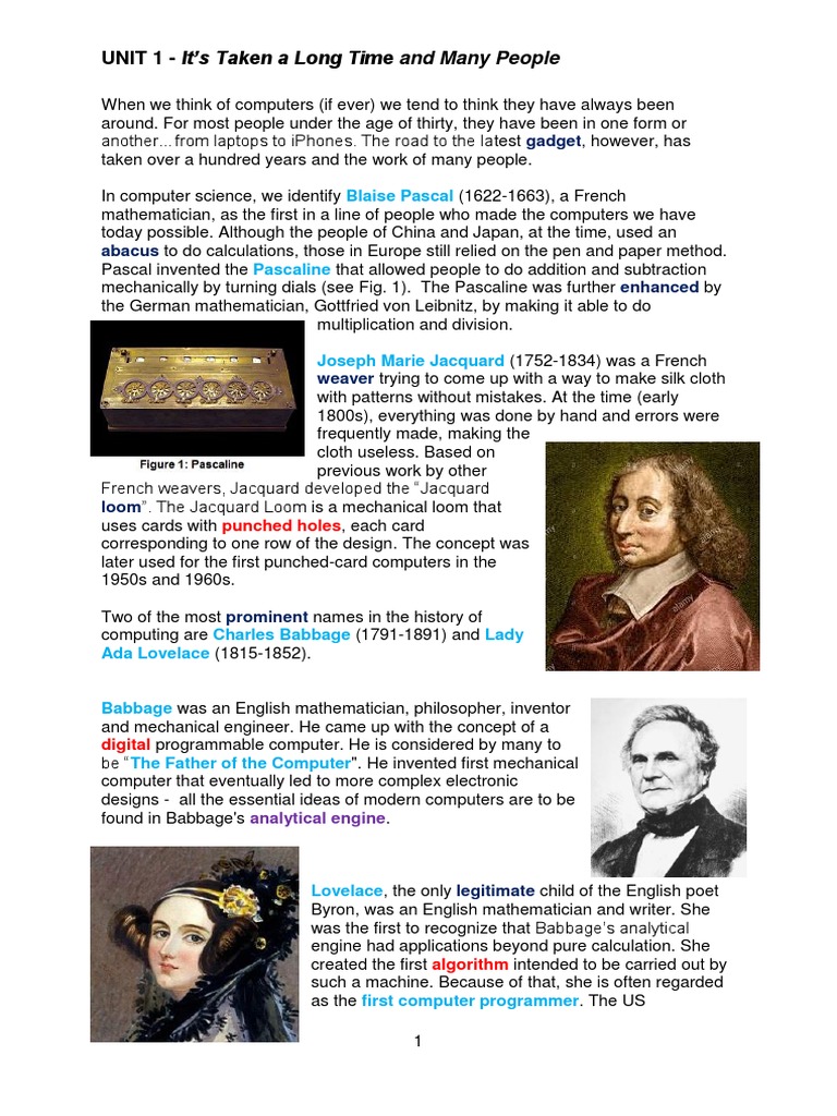 Unit1 - History 1 With Exercises | PDF | Computing | Office Equipment