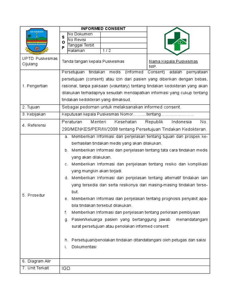 Sop Informed Consent | PDF