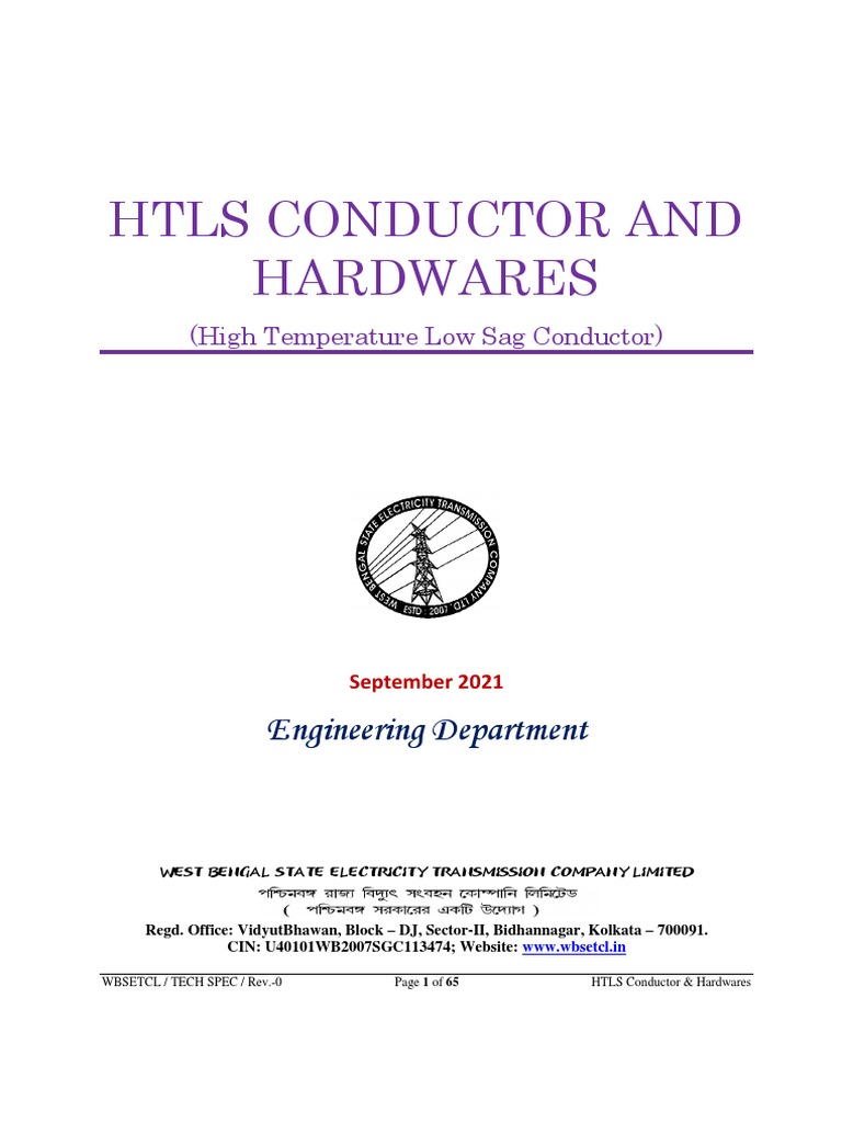 TS For HTLS Conductor and Hardware | PDF | Electrical Resistivity And ...