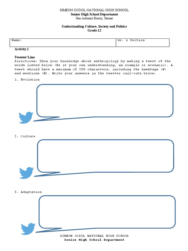 Activity Sheets Week 1 | PDF | Science