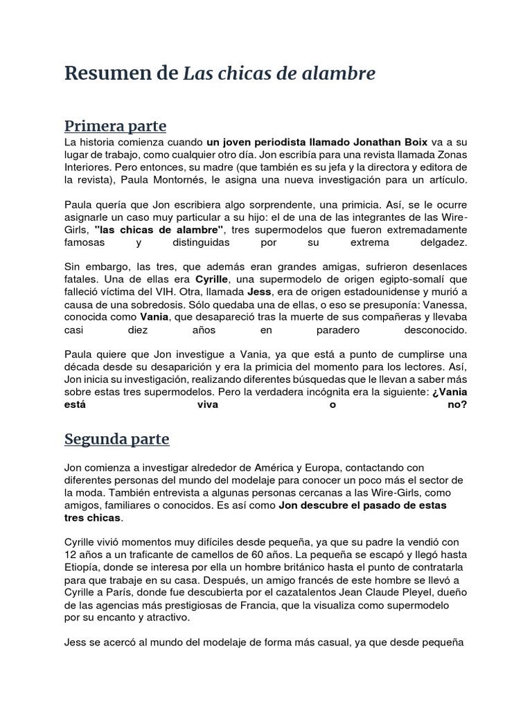 Las Chicas de Alambre | PDF