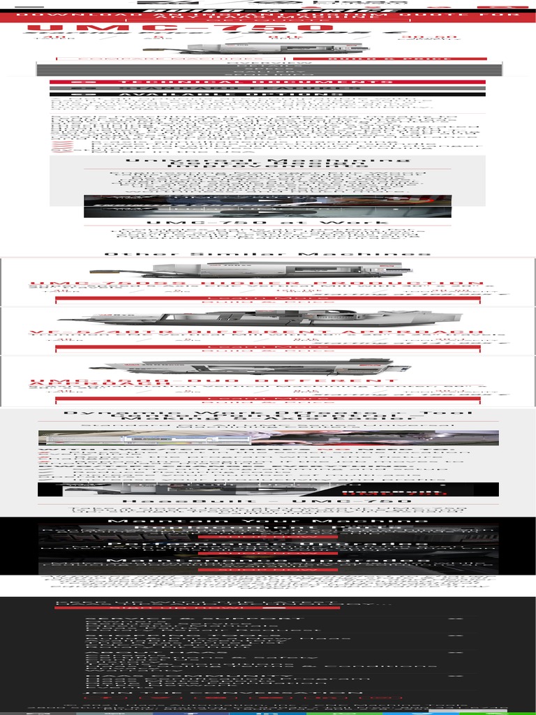 UMC-750 5-Axis Mill 40-Taper Vertical Mills - Haas CNC Machines | PDF ...