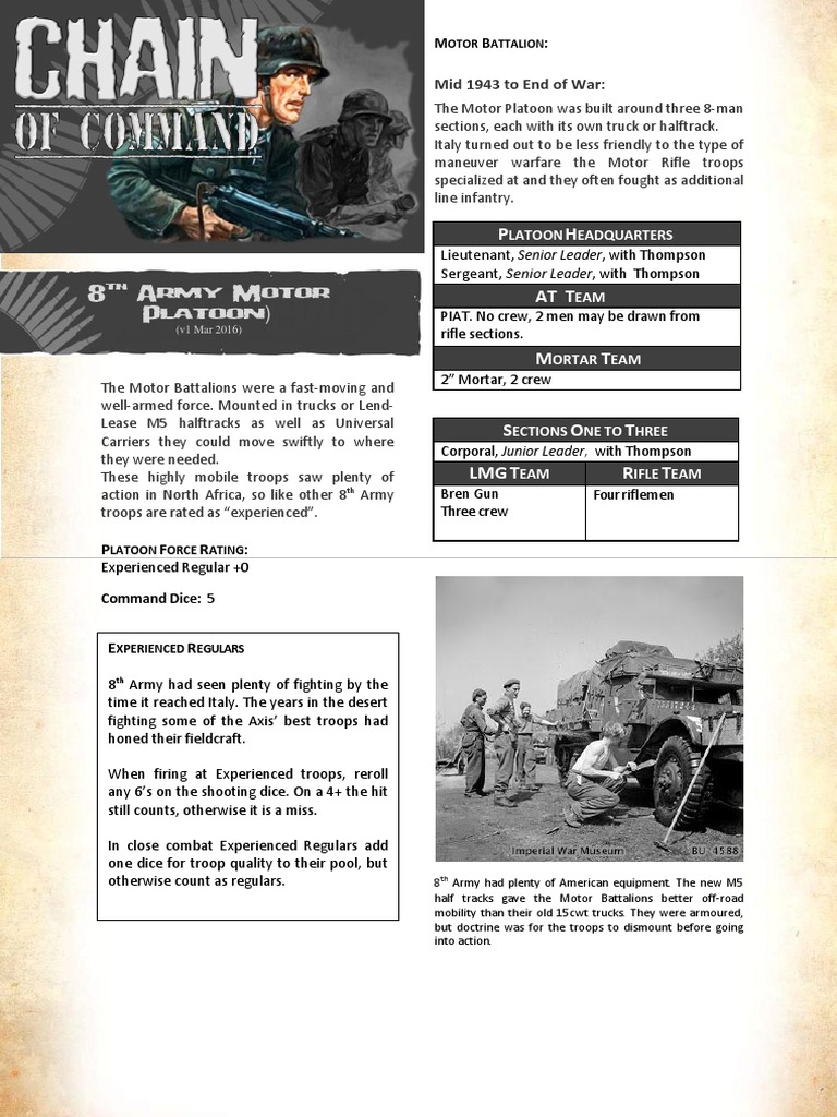 British Motor Rifle in Italy | PDF | Platoon | Tanks