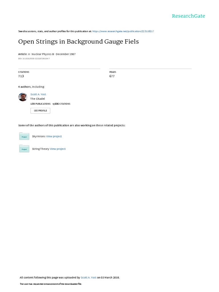 Open Strings | PDF | String Theory | Gauge Theory