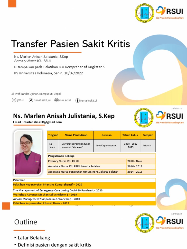 Transfer Pasien Sakit Kritis | PDF