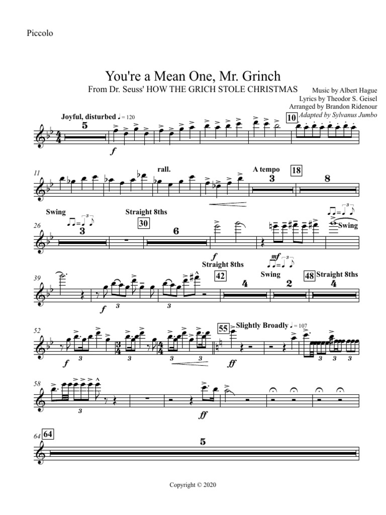 You're A Mean One Parts | PDF | Dr. Seuss