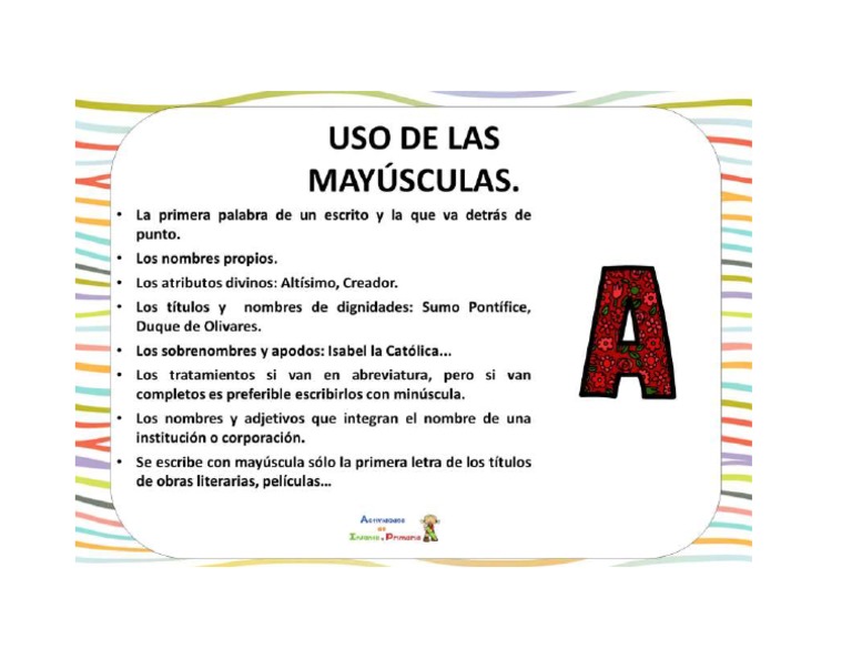 Uso de La Las Mayusculas | PDF