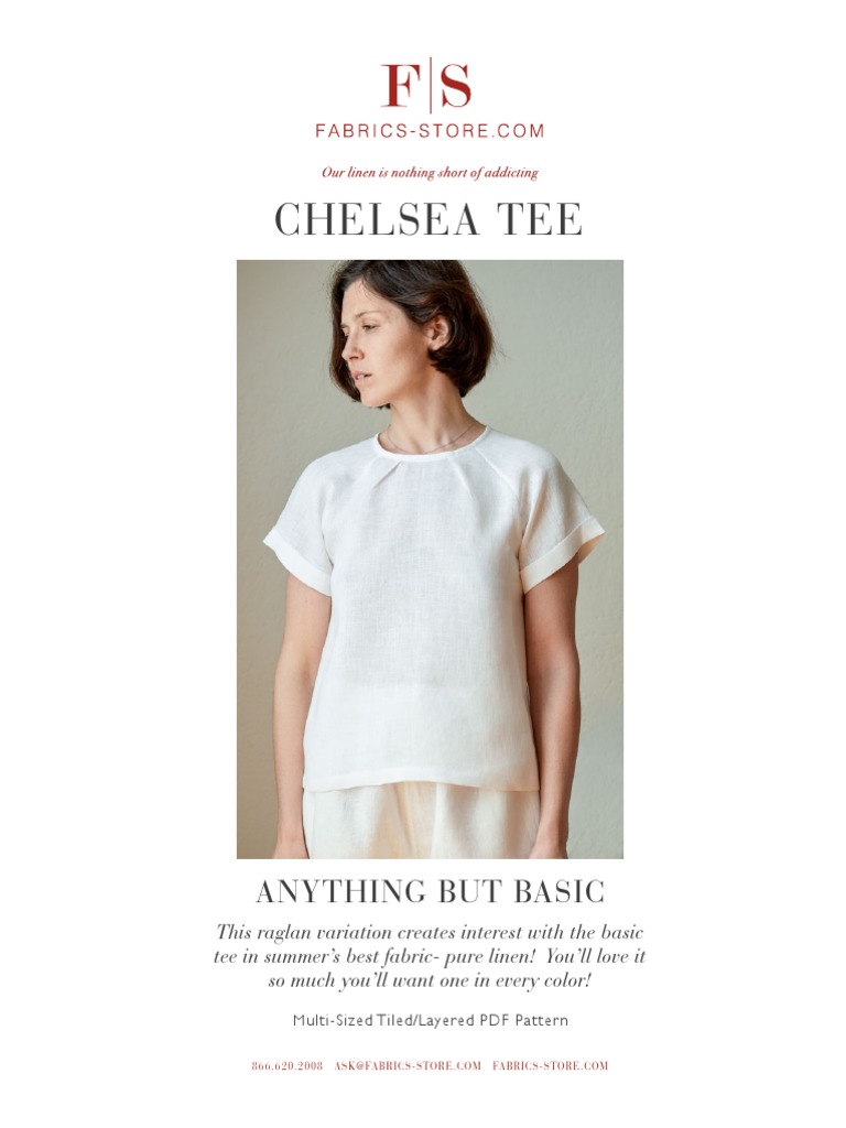 Chelsea Raglan Tee Sewing Pattern | PDF | Fashion | Human Appearance