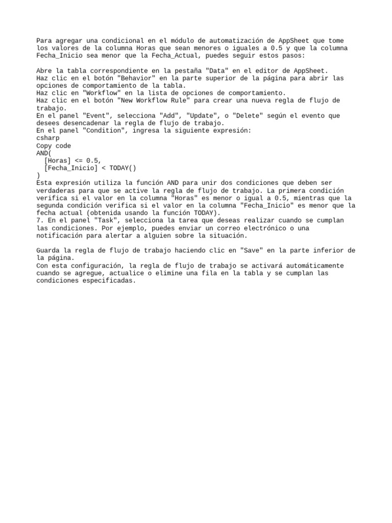 Notas Sobre If AppSheet | PDF