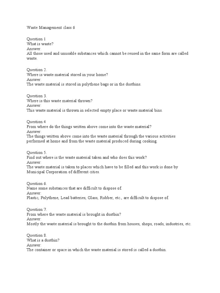 Waste Management Pdf Waste Biodegradation