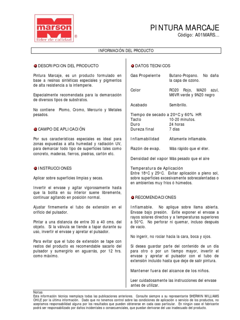 Marcaje Marson | PDF | Pintar | Química