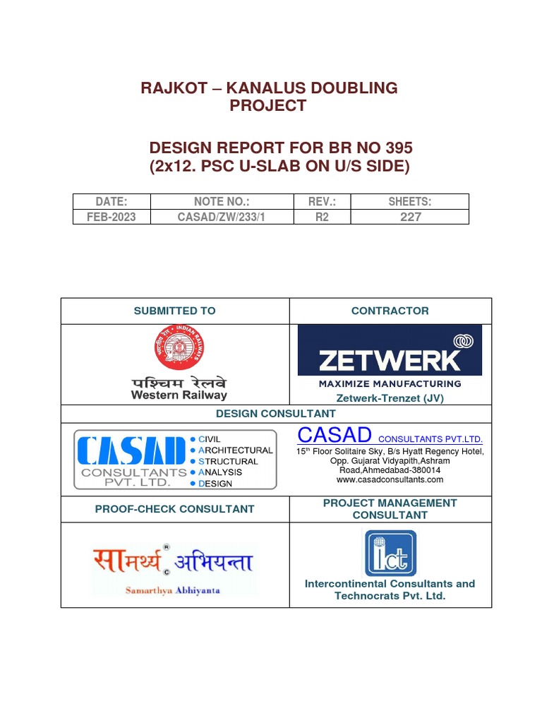 Design Report For 395 | Download Free PDF | Bridge | Structural Engineering