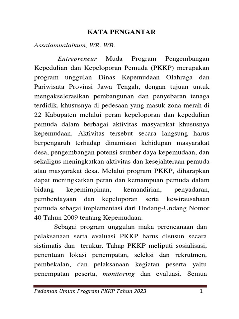 Pedoman PKKP 2023 | PDF
