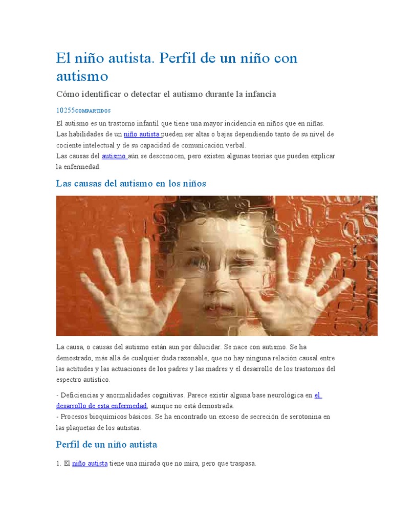 El Niño Autista | PDF | Espectro autista | Enfermedades y trastornos