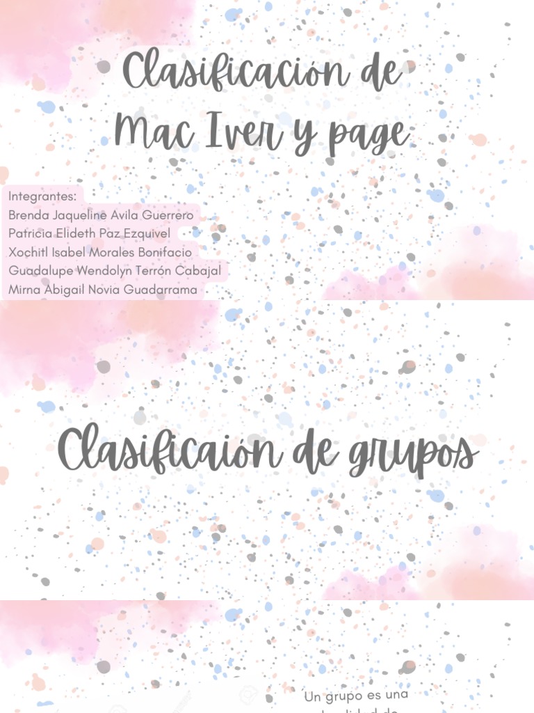 Clasificación de Mac Iver y Page | PDF | Crecimiento personal y profesional | Relaciones ...