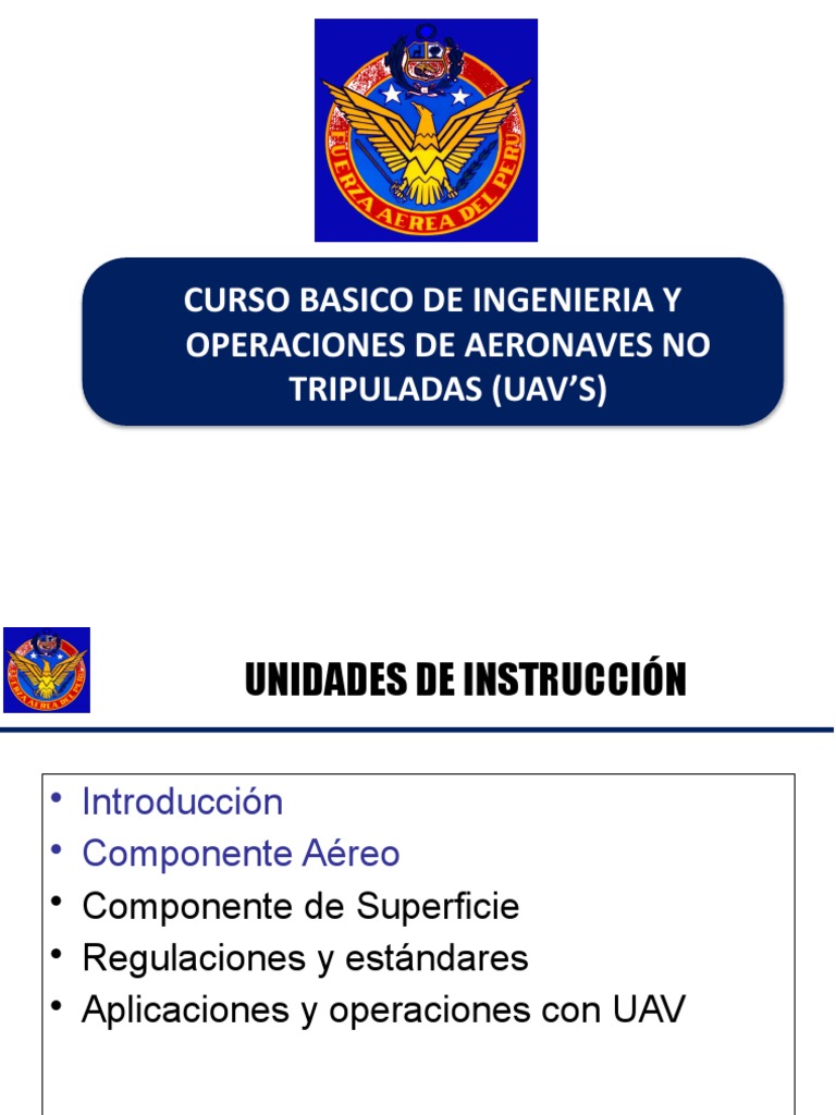 Curso Uav 4 Fap | PDF | Vehículo aéreo no tripulado | Aviónica