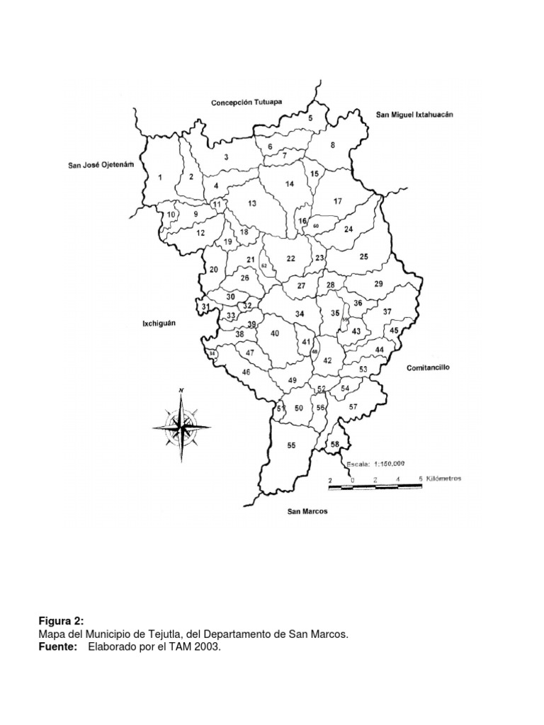 Mapa y Comunidades de Tejutla, San Marcos | PDF