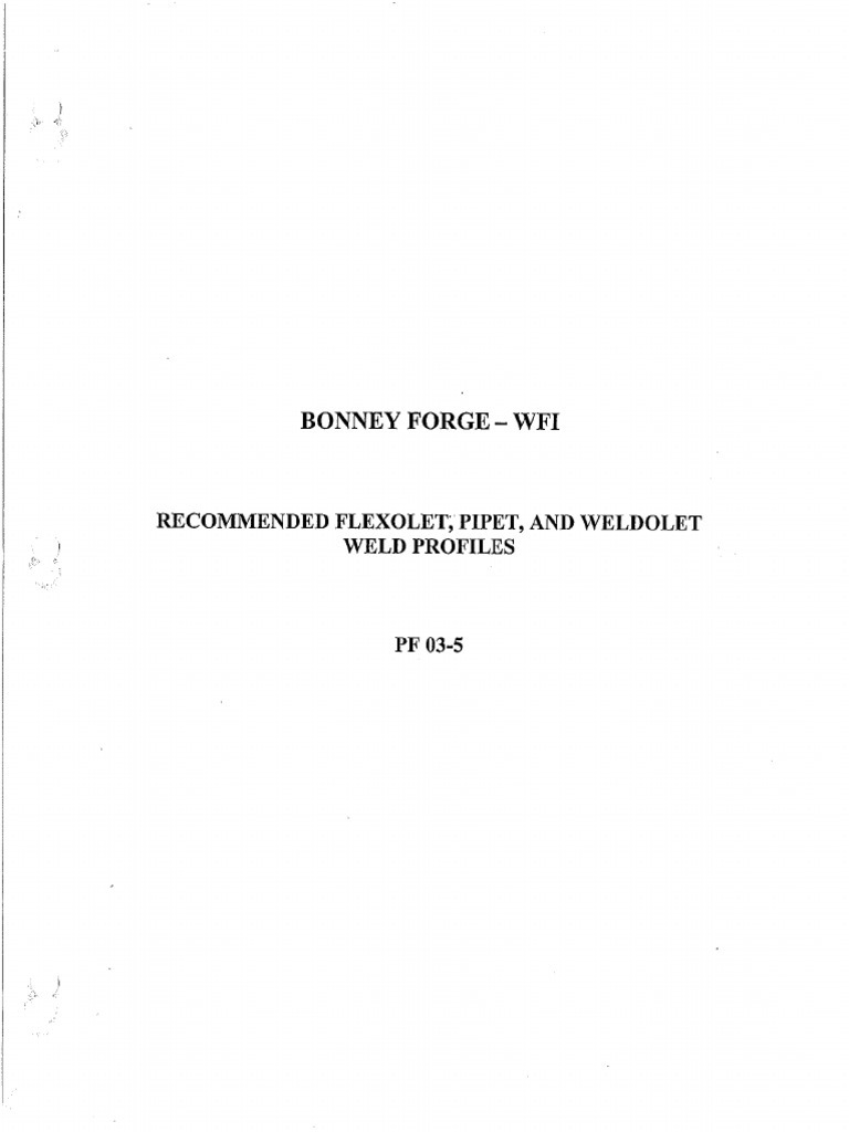 Branch Connection - Weld Profiles | PDF