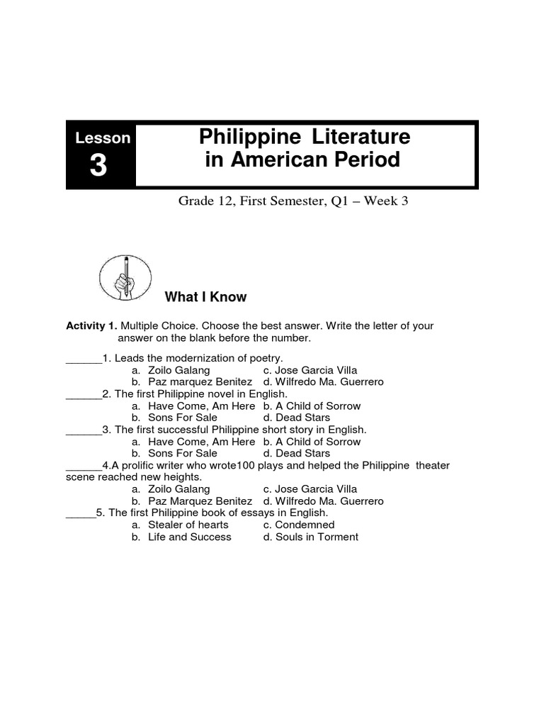 21stCenturyLiterature12 Q1 Lesson3 | PDF | Philippines