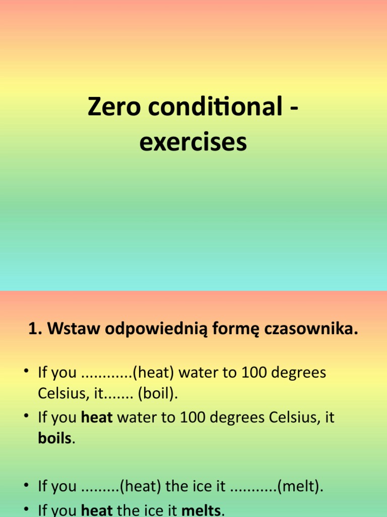 0 Conditional Exercises | PDF