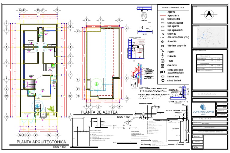 Plano de Instalaciones Hidraulicas | PDF | Plomería | Electrodoméstico