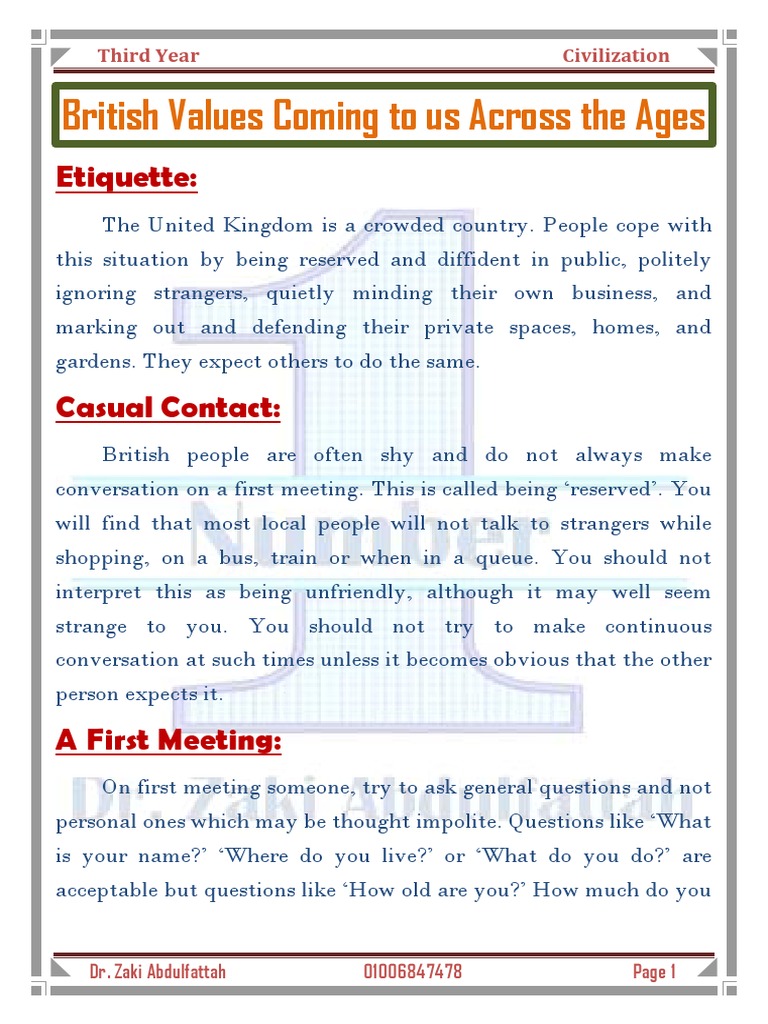 British Values | PDF | Health Care | Politics Of The United Kingdom