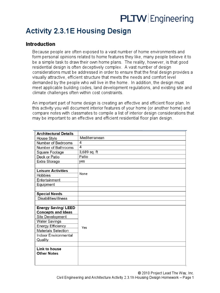 Emily Montes - Cea - 231 - HousingDesign.V2 | PDF | Bedroom | Kitchen
