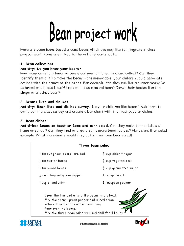 Project Work | PDF | Salad | Bean