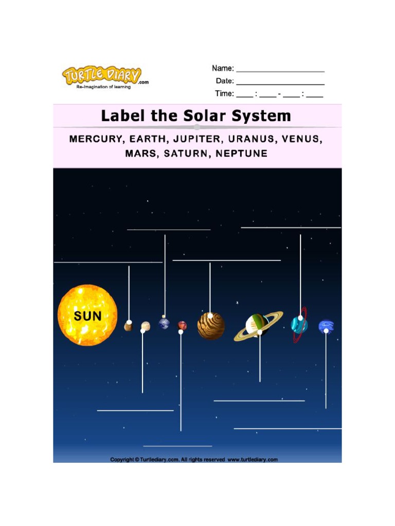 Label The Solar System | PDF