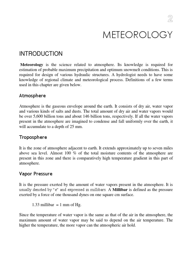 Ch. 2 - Meteorology | PDF | Humidity | Atmosphere Of Earth