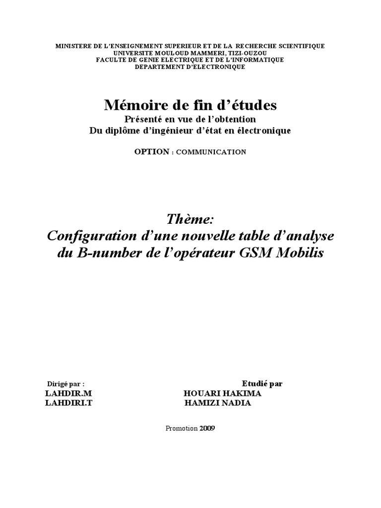 Axe MSC Frances | PDF | GSM | Réseau cellulaire
