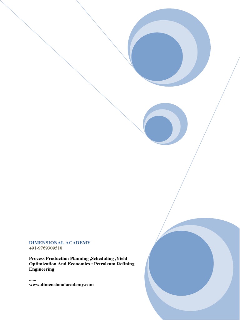 Refinery Planning and Scheduling Course | PDF | Oil Refinery | Petroleum