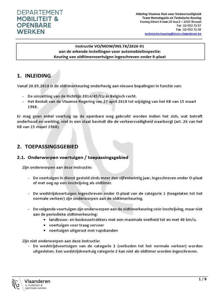 VO-MOW-INS TK-2020-01 - Oldtimerkeuring | PDF