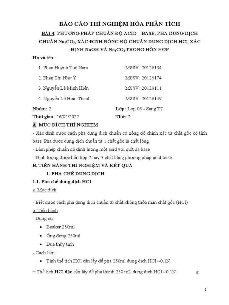 Báo Cáo TNHPT Bài 4 | PDF