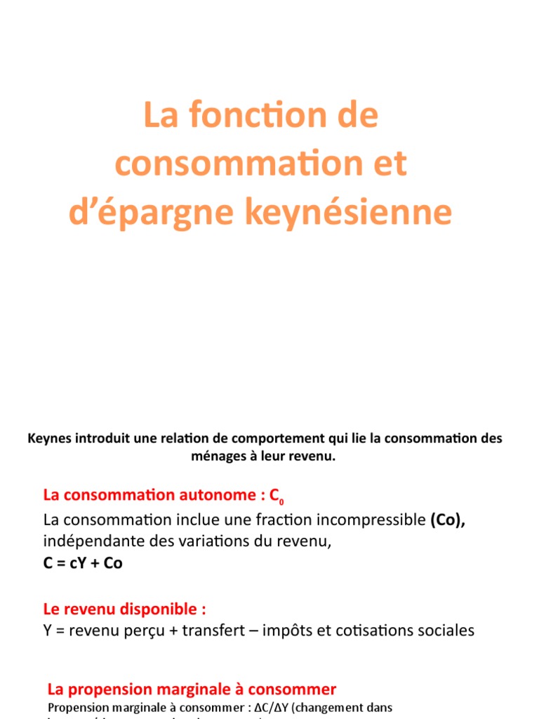 La Consommation Selon Keynes | PDF