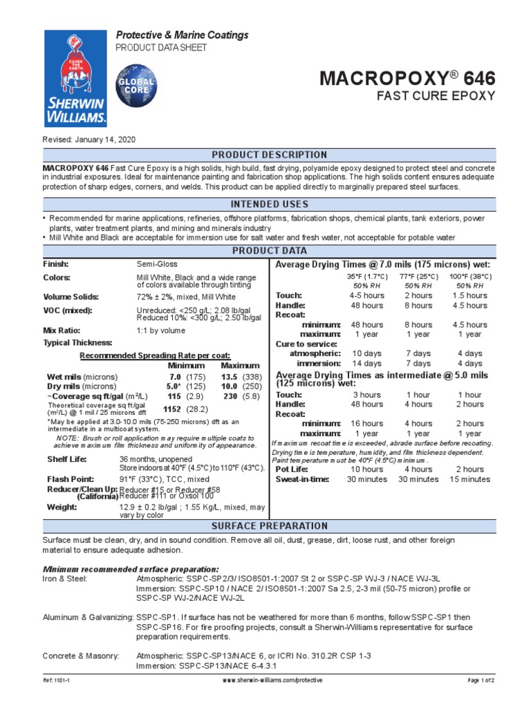 Macropoxy 646 | PDF | Epoxy | Concrete