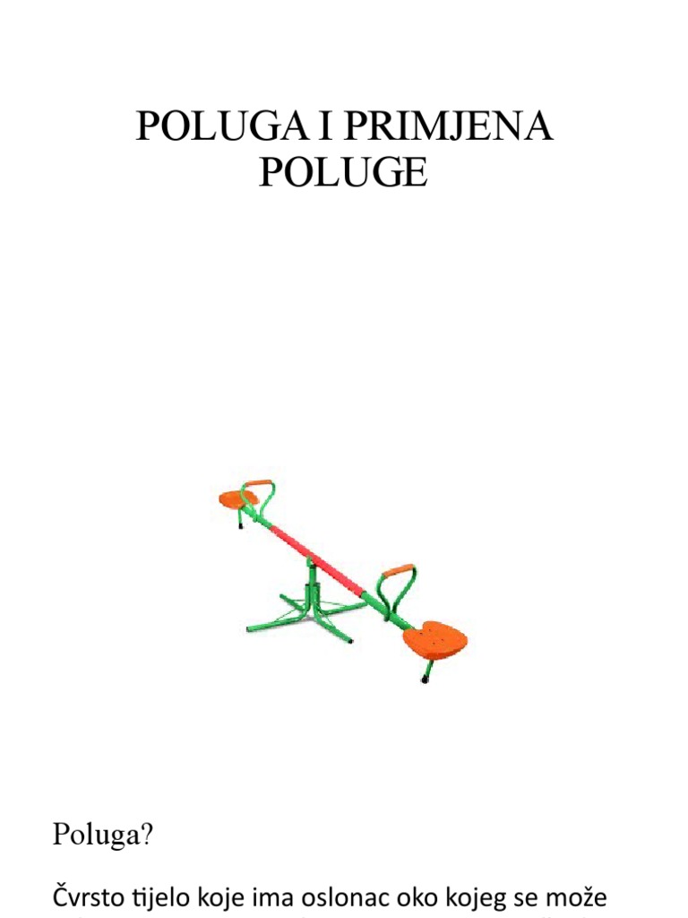 Poluga I Primjene Poluge | PDF