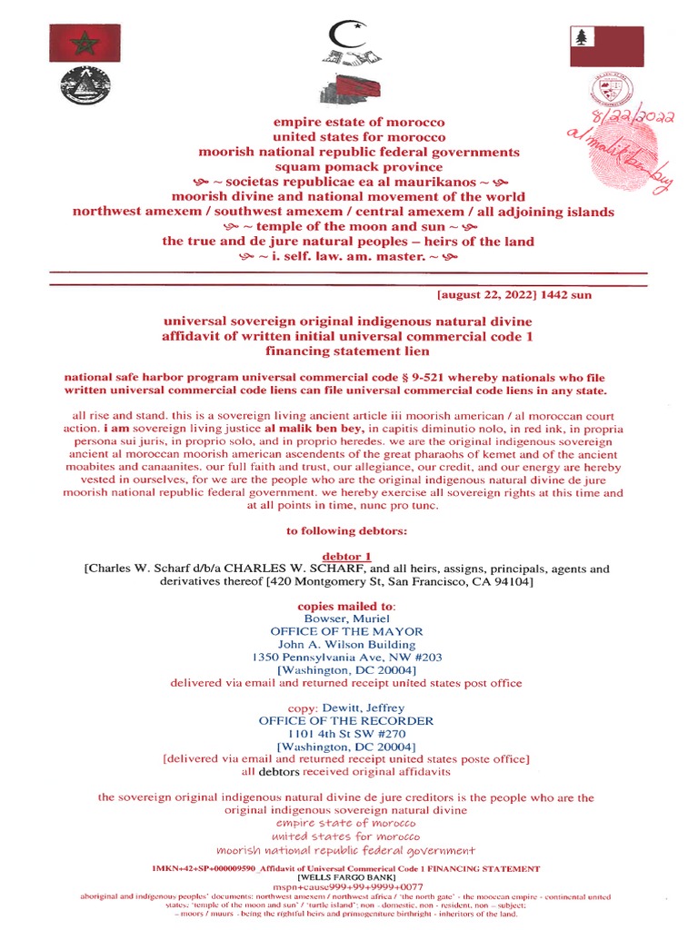 universal sovereign original indigenous natural divine affidavit of ...