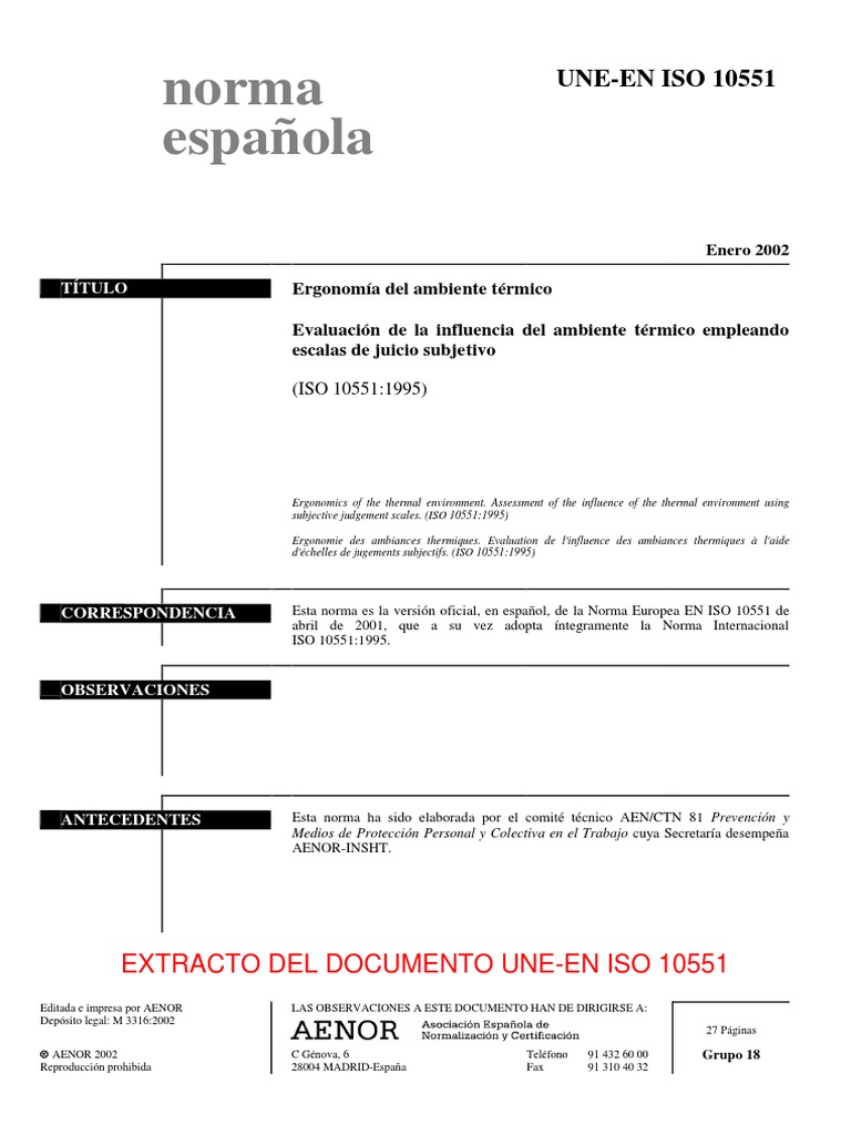 (Ex) Une-En Iso 10551 2002 | PDF