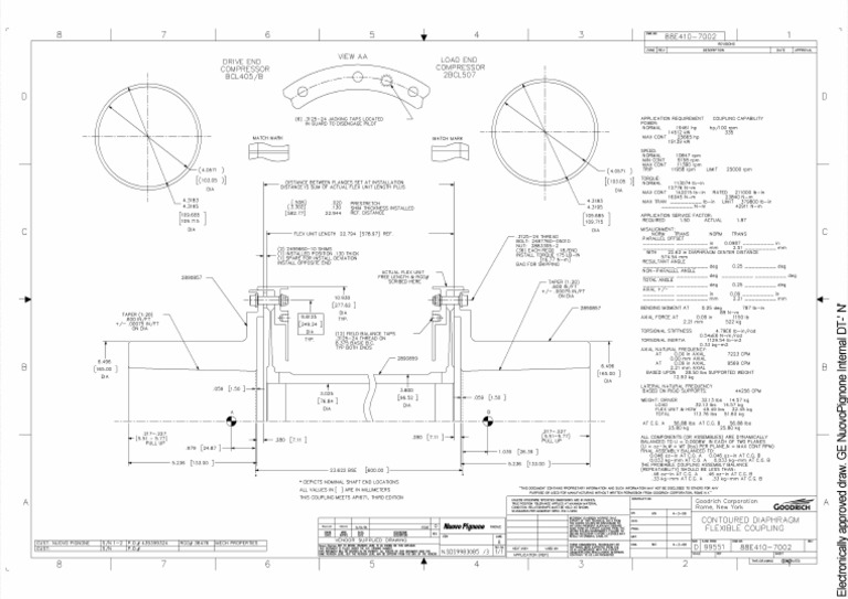 SOS9983085 - A - 0 Coupling GA Drawing - Compressor To Compressor | PDF
