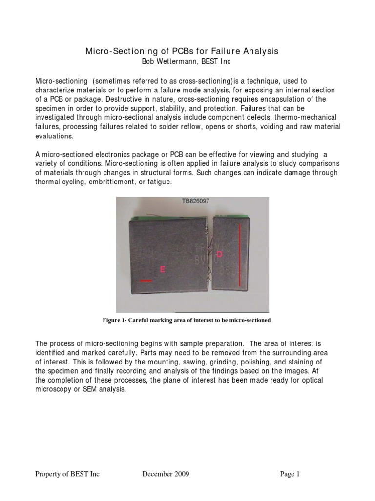 PCB Micro-Sectioning for Failure Analysis | PDF | Printed Circuit Board ...