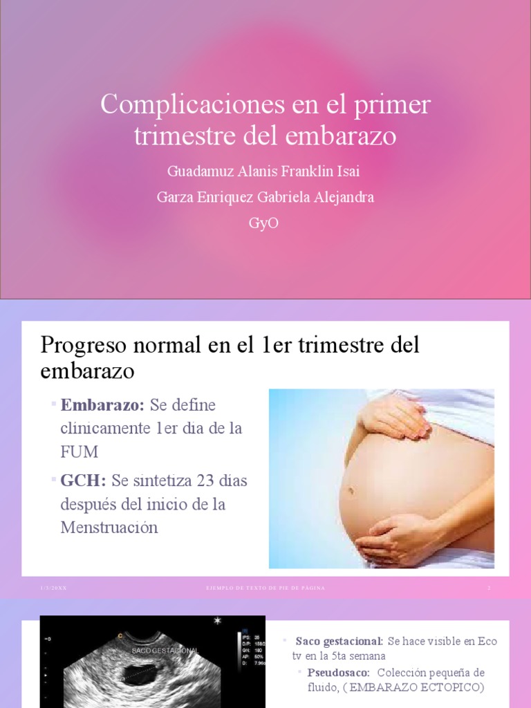 Complicaciones Del Primer Trimestre Del Emabrazo | PDF | El embarazo ...