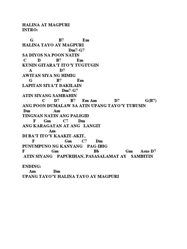 Halina Tayo'y Magpuri