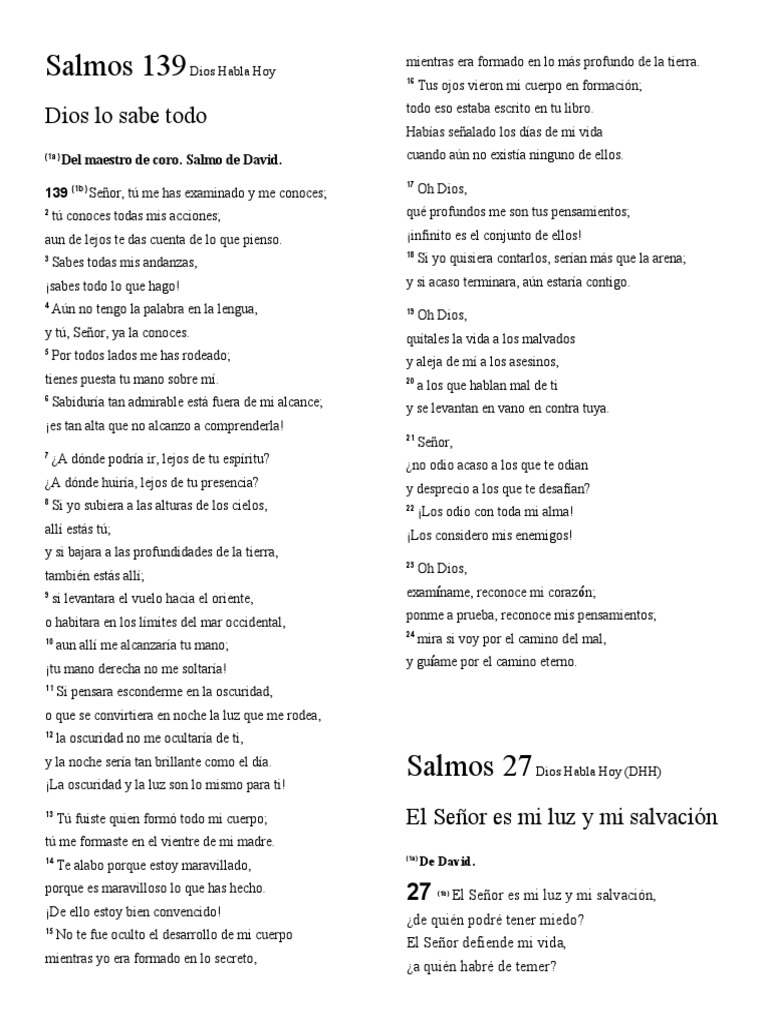 Salmos 139 | PDF | Salmos