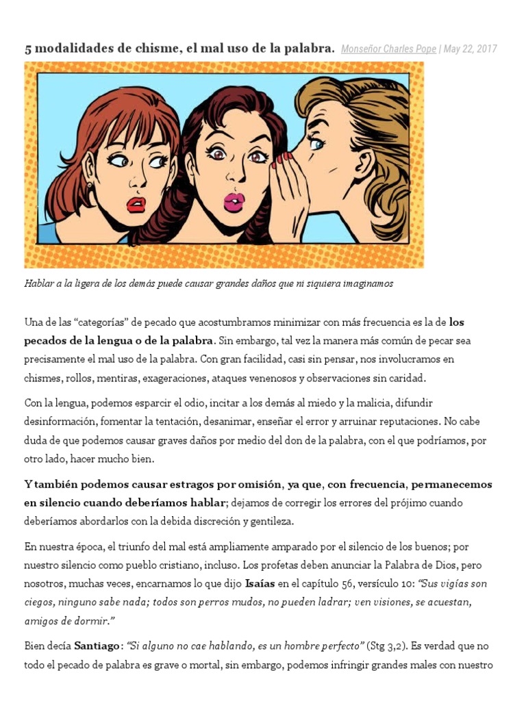 5 Modalidades de Chisme | PDF | Pecado | Verdad