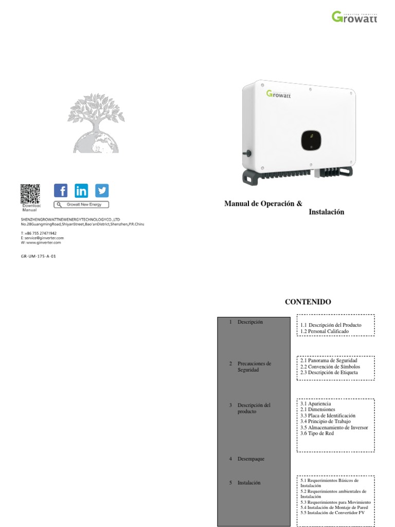 Mac 22-36ktl3-Xl Manual | PDF | Inversor de energia | Alto voltaje