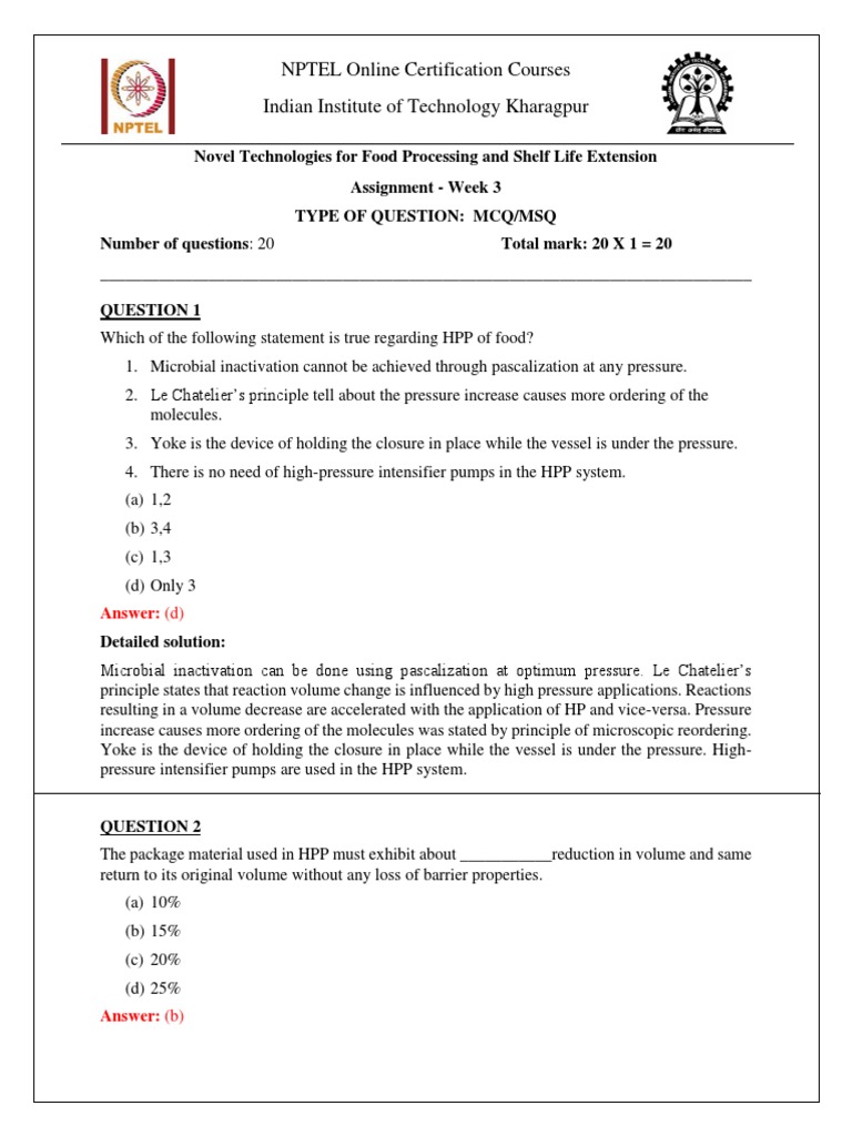 Assignment 3 - NTFP&SLE (HNM AgFE IITKGP) - RERUN 2 (3) .New | PDF | Membrane | Osmosis