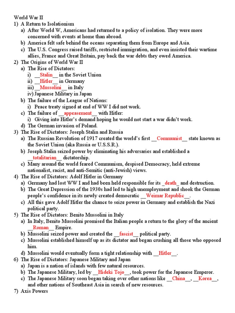 World - War - II - Notes | PDF