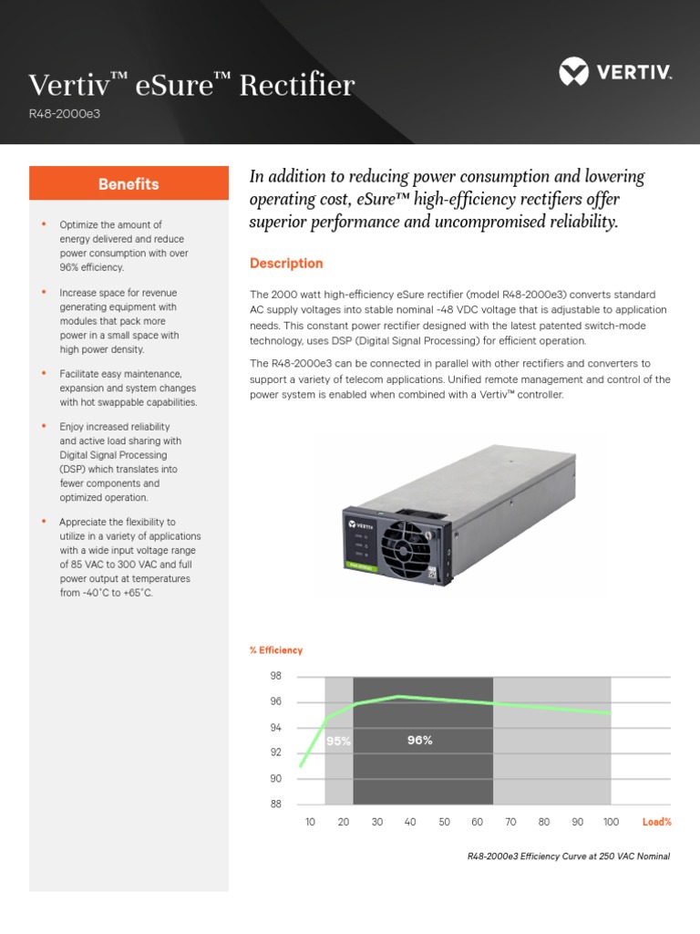 r48 2000e3 Rectifier Data Sheet - 00 | PDF | Alternating Current | Rectifier